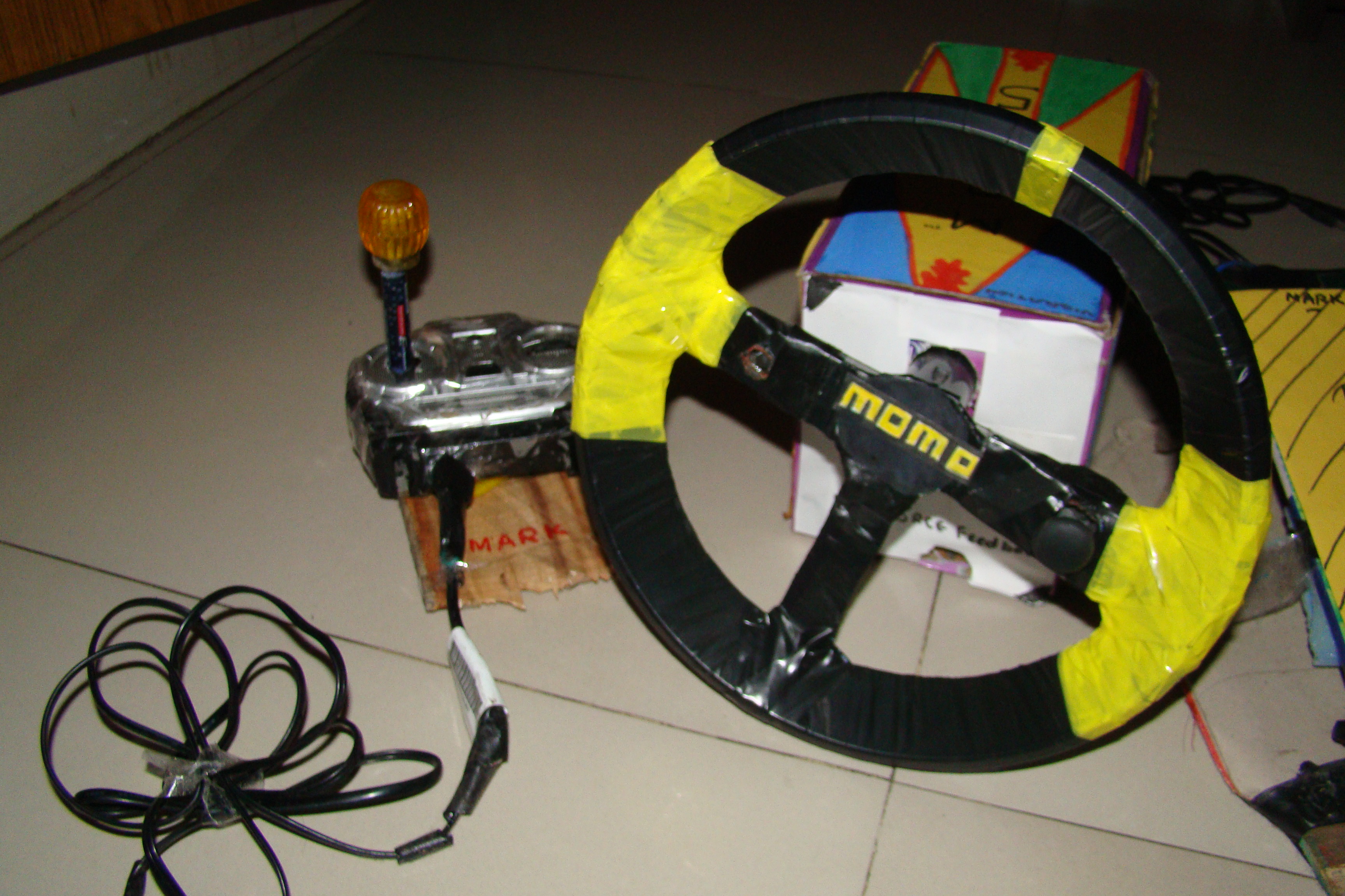 DIY Homemade Steering Wheel USB PC With Viberation : 10 Steps ...