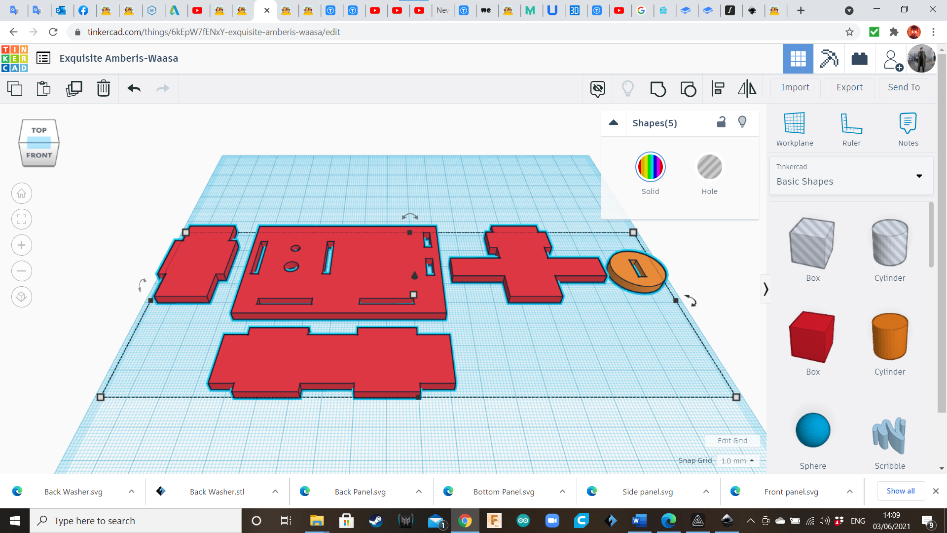 Tinkercad Robotics for School: Laser-cut Walking Machine! : 27 Steps ...