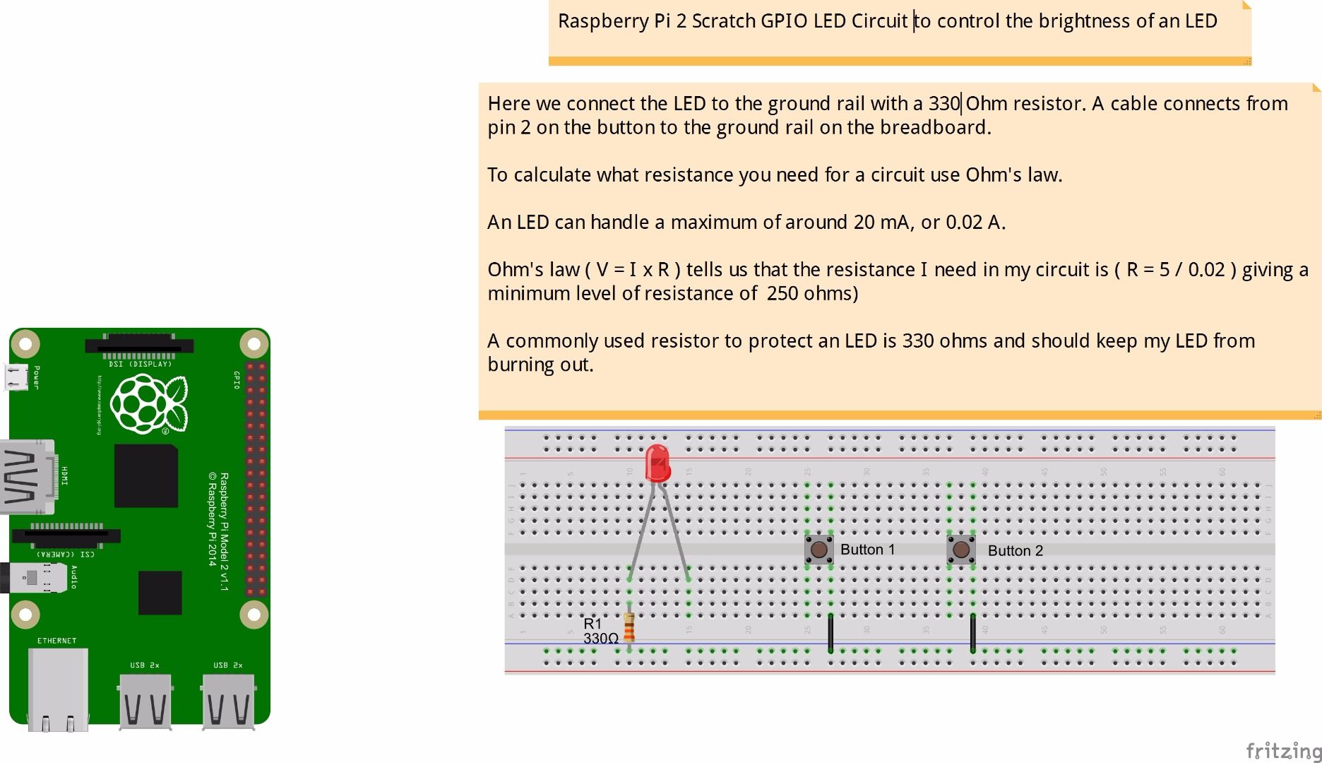 Brightness Control PWM Based LED Control Using Push Buttons, Raspberry ...