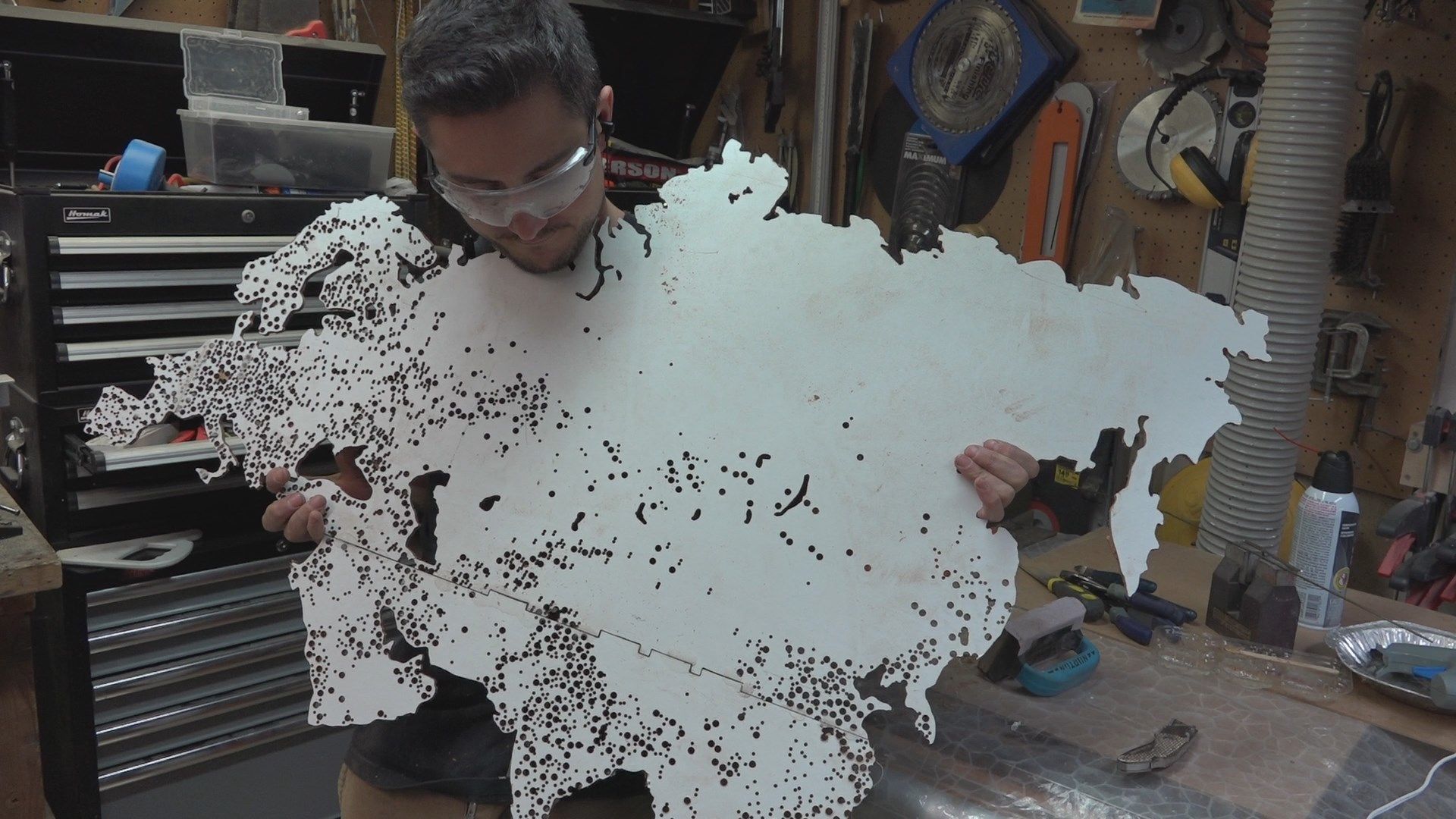 Floating World Backlit Moss Map With Arduino Fiber Optic LED Cities ...