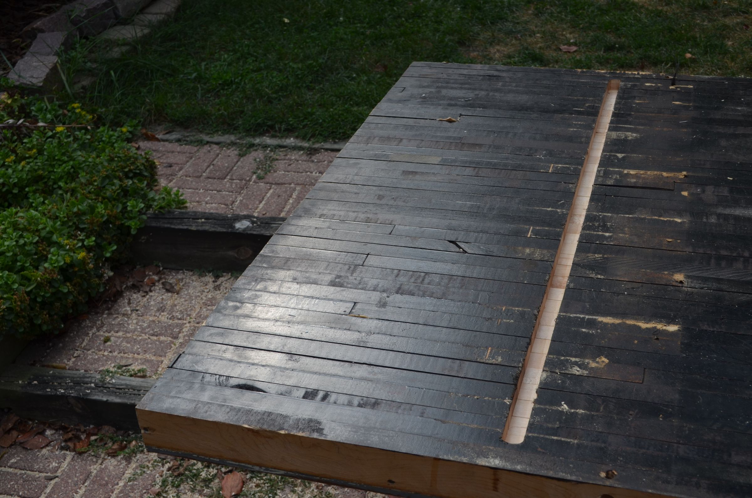 Reclaimed Bowling Lane Table : 5 Steps (with Pictures) - Instructables