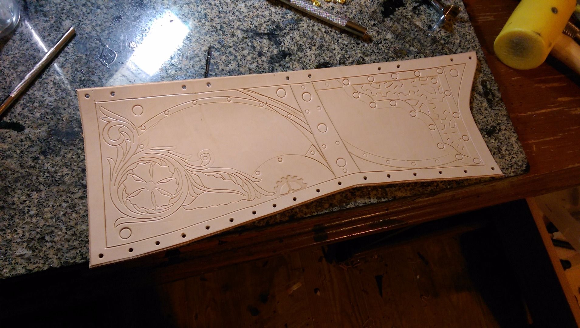 Handmade Steampunk Leather Corset With Brass Inlays and Custom Tooling ...