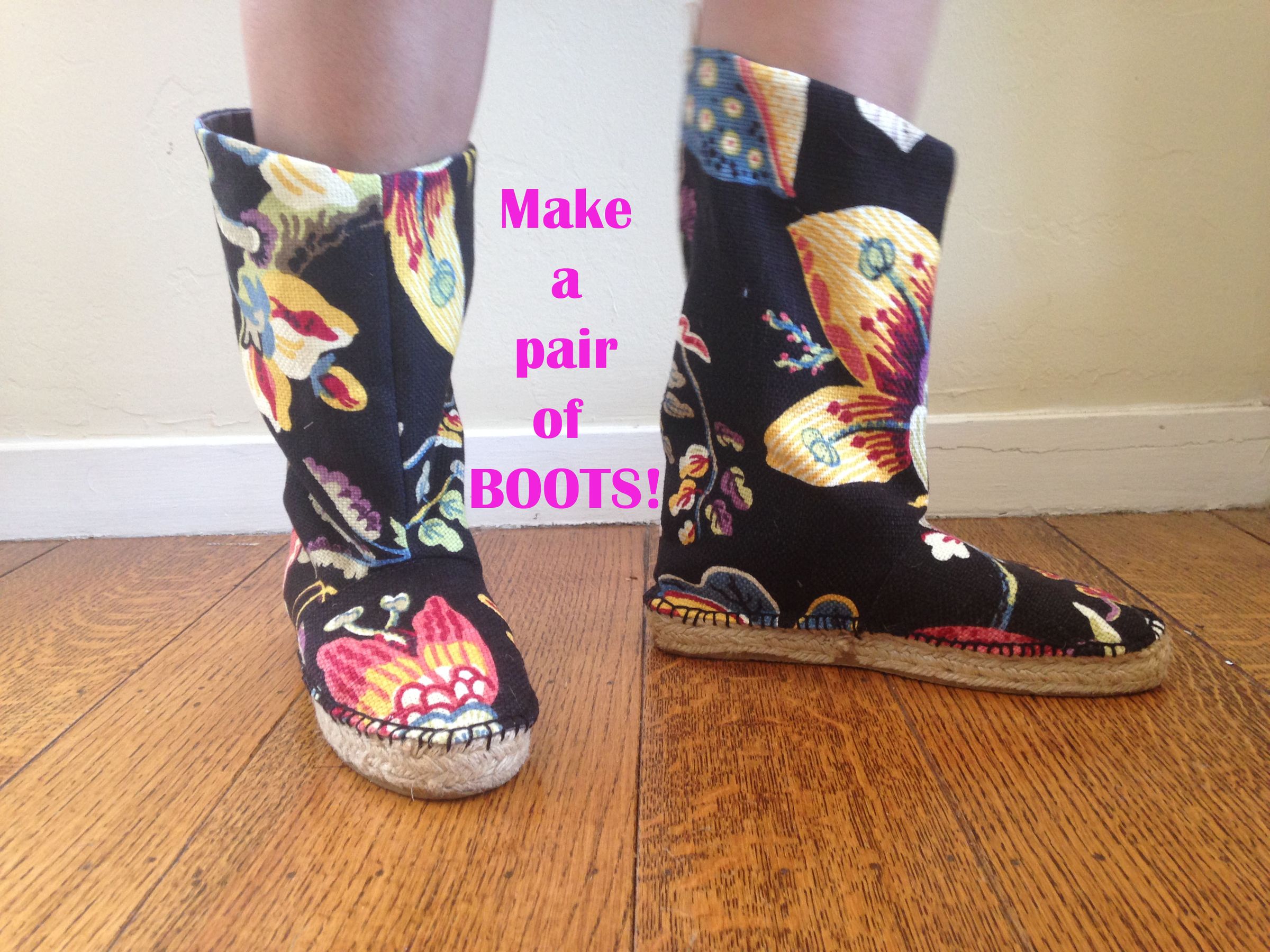 The Espadrille Re-Boot! Make a Pair of Custom Boots : 6 Steps (with ...