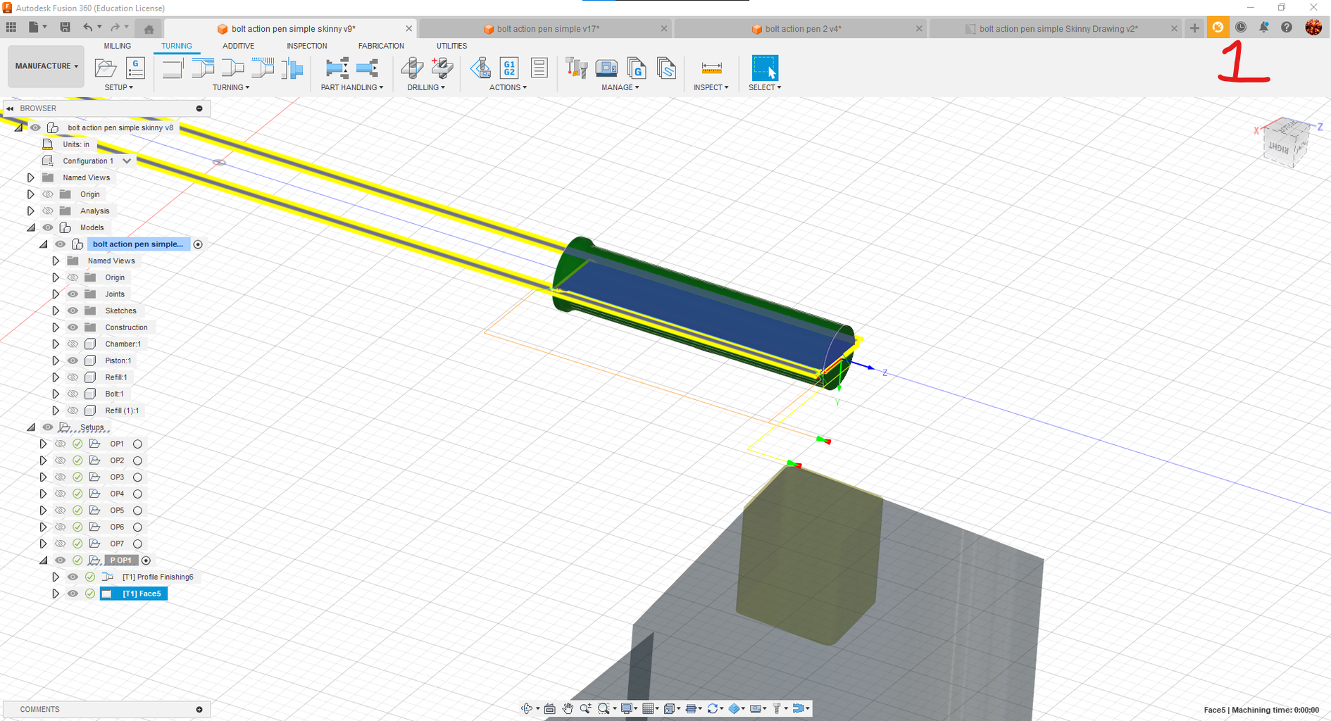 Cad Cam And Cnc A Bolt Action Pen 7 Steps With Pictures