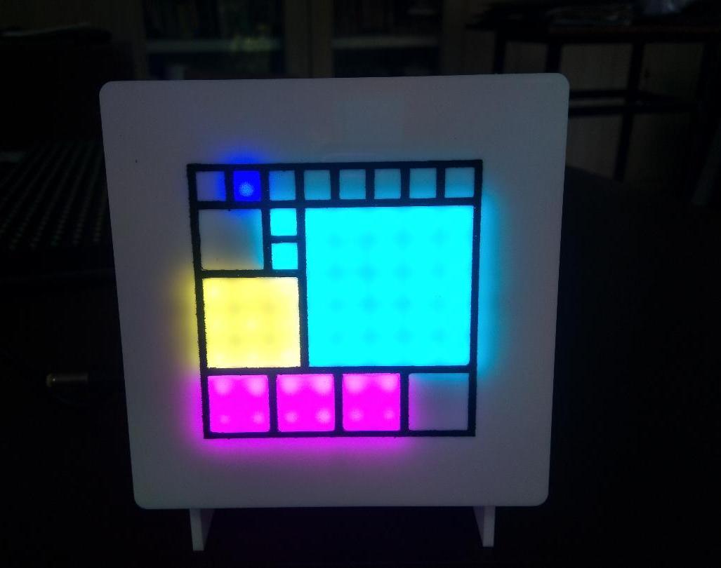 Tiny Network Fibonacci Clock With Ws2812 8x8 Matrix With 1 Minute ...