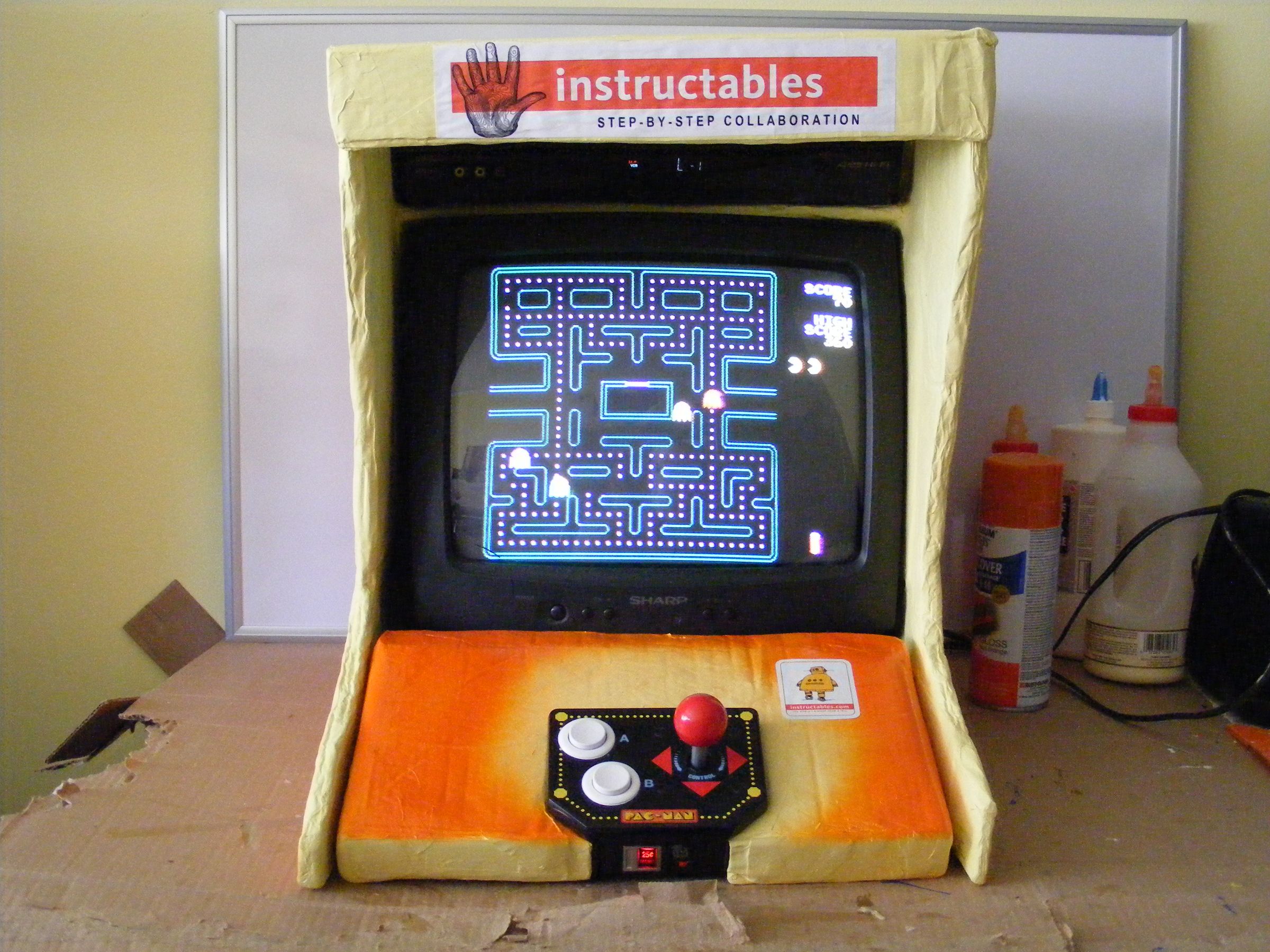 Cardboard Bar Top Arcade Game Console - Lithium Rain Recycled ...