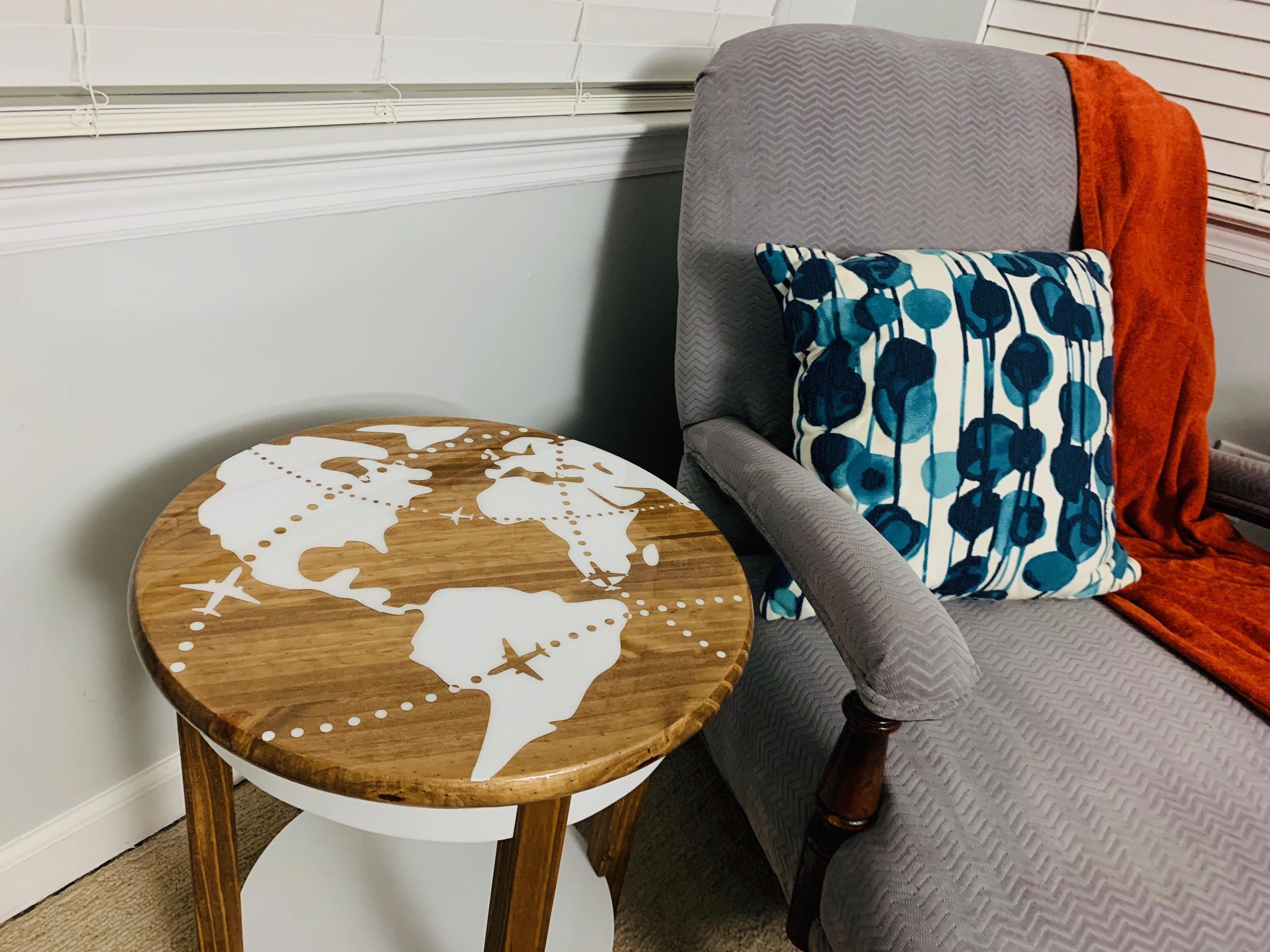 World Map End Table | Made With a Cricut! : 7 Steps (with Pictures ...