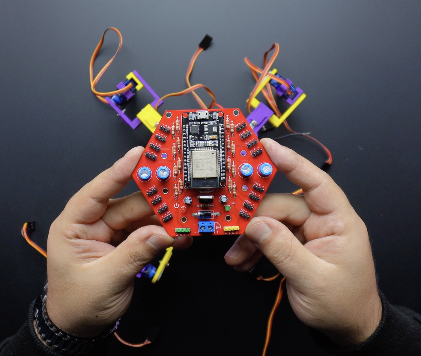 4-Legged Spider Robot With 3D Printed Parts (8 Servo Motors and an ...