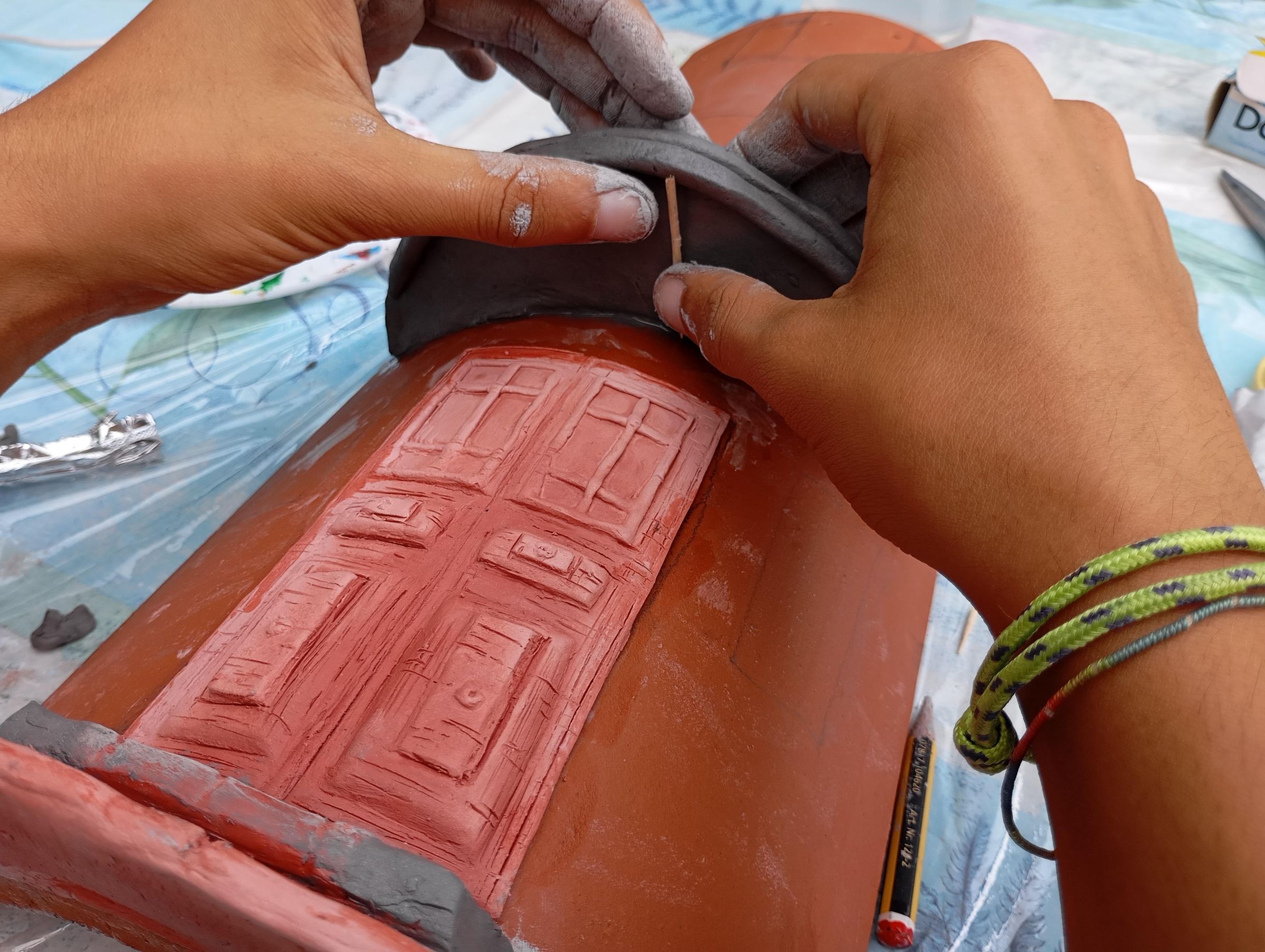 How to Sculpt a Traditional Village House in Clay on a Roof Tile – a ...