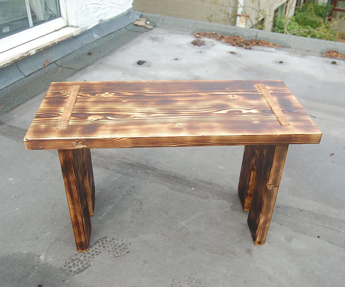 Charred Scaffold Board Table : 5 Steps (with Pictures) - Instructables