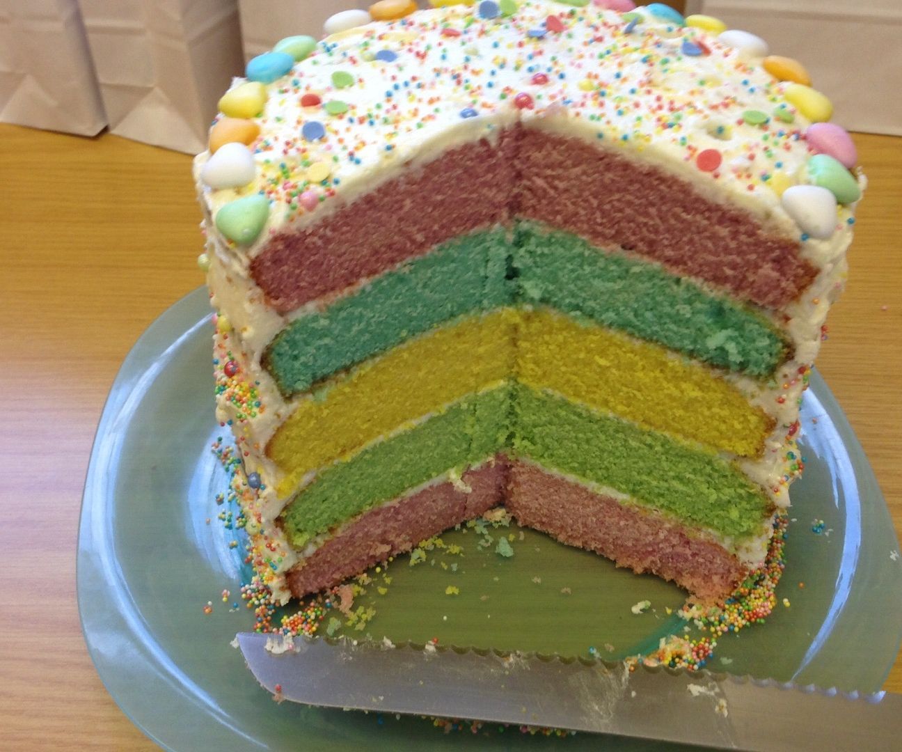 Out of This World Rainbow Cake Experience : 4 Steps (with Pictures ...
