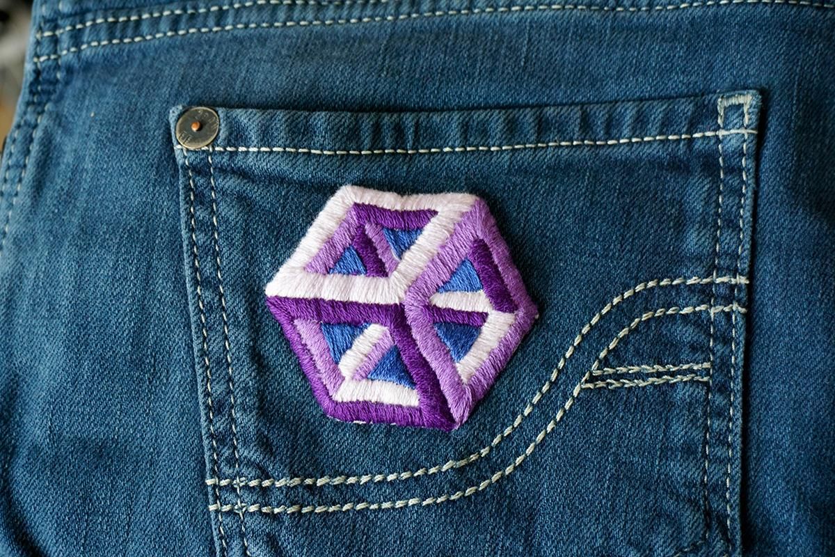 How to Embroider Your Own Clothes Patch | DIY Jeans Patch : 7 Steps ...