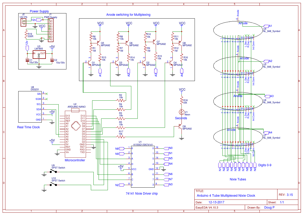 Arduino 4 Tube Multiplexed Nixie Clock : 10 Steps (with Pictures ...