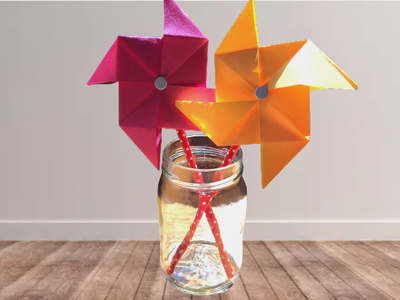 Fun Origami Pinwheel Easy : 11 Steps - Instructables