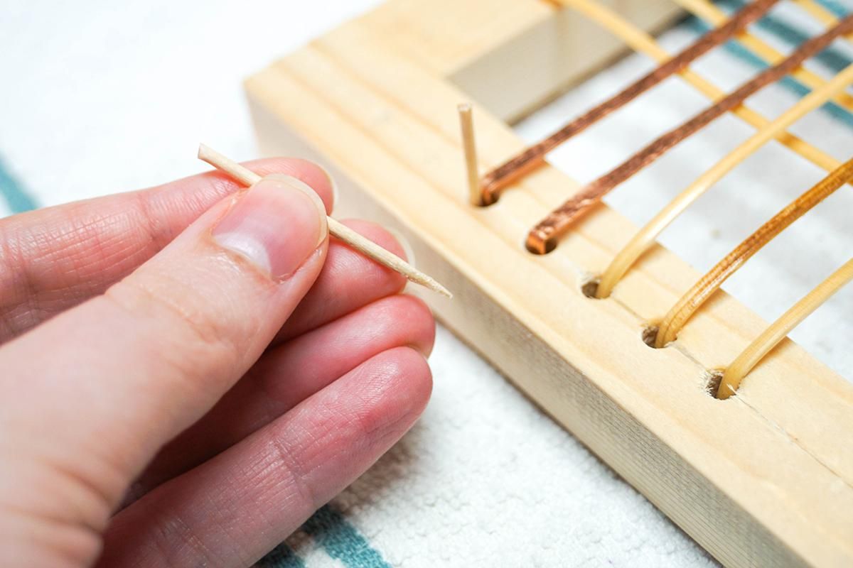 DIY Woven CANE & COPPER Art | Wall Decor Project : 8 Steps (with ...