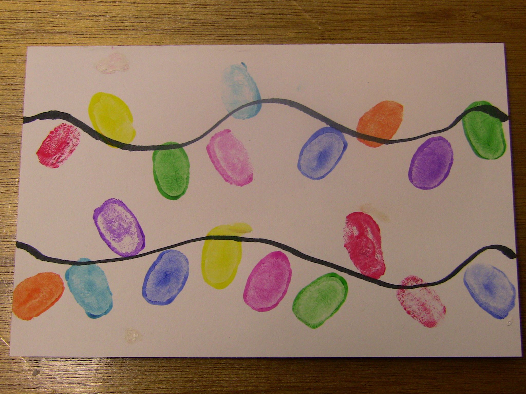 Thumb Print Christmas Lights Card : 5 Steps (with Pictures) - Instructables