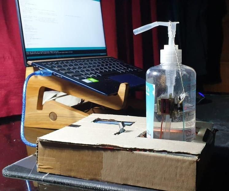 Automatic Hand Sanitizer Dispenser and Thermometer : 6 Steps ...