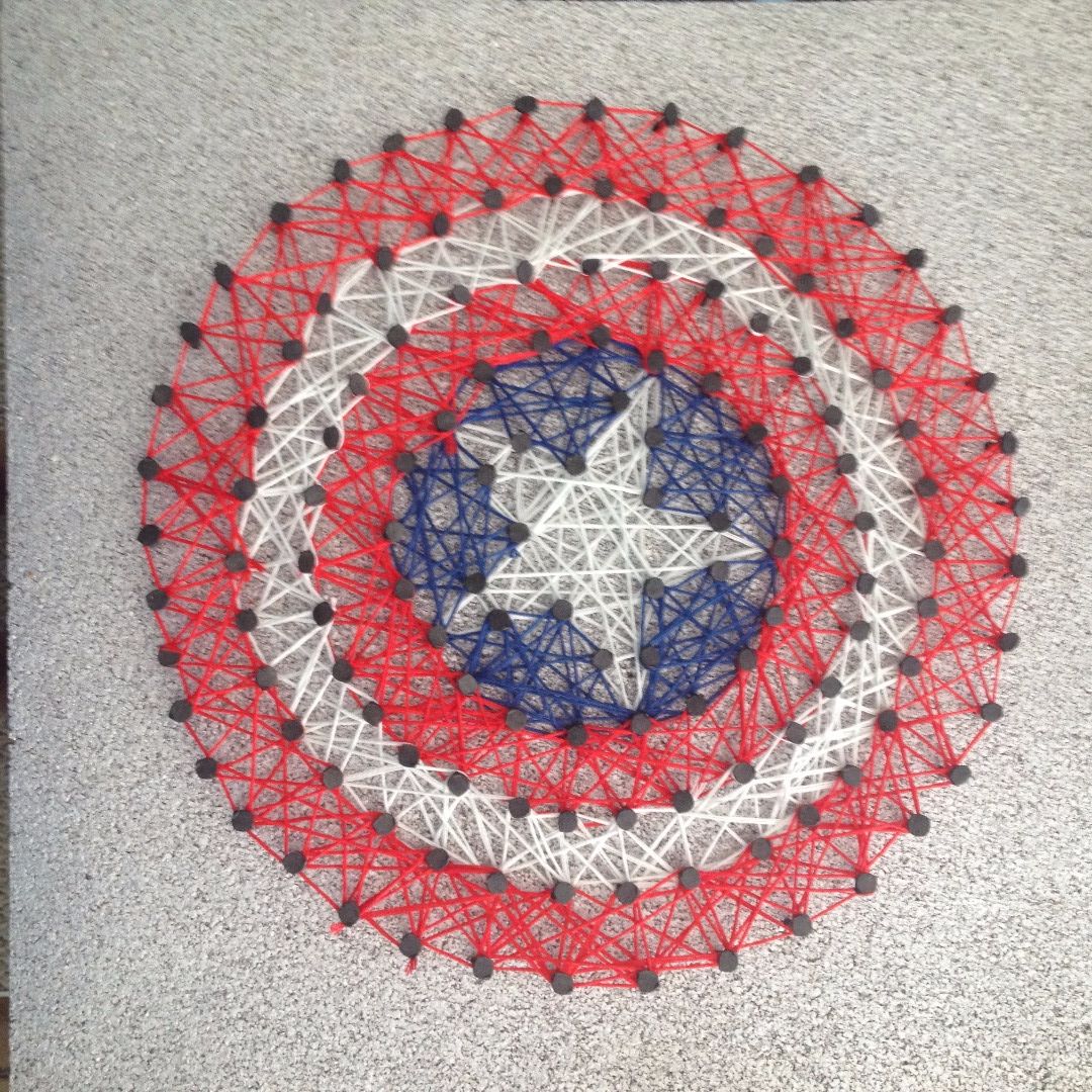 Captain America String Art : 5 Steps (with Pictures) - Instructables