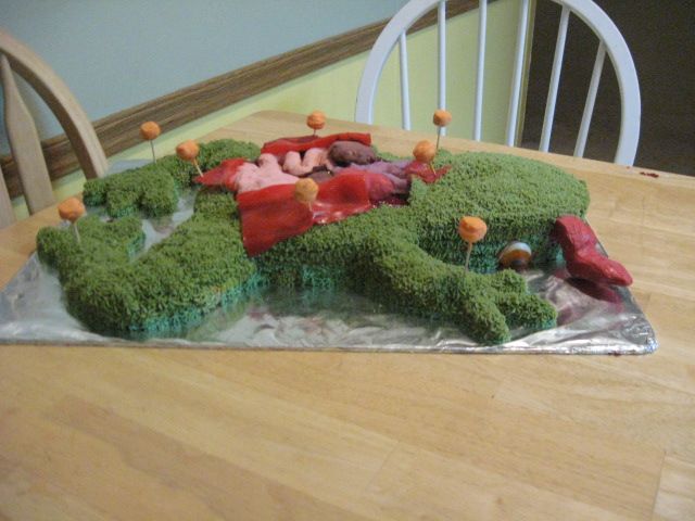 Kermit D. Frog Dissection Birthday Cake : 5 Steps (with Pictures ...