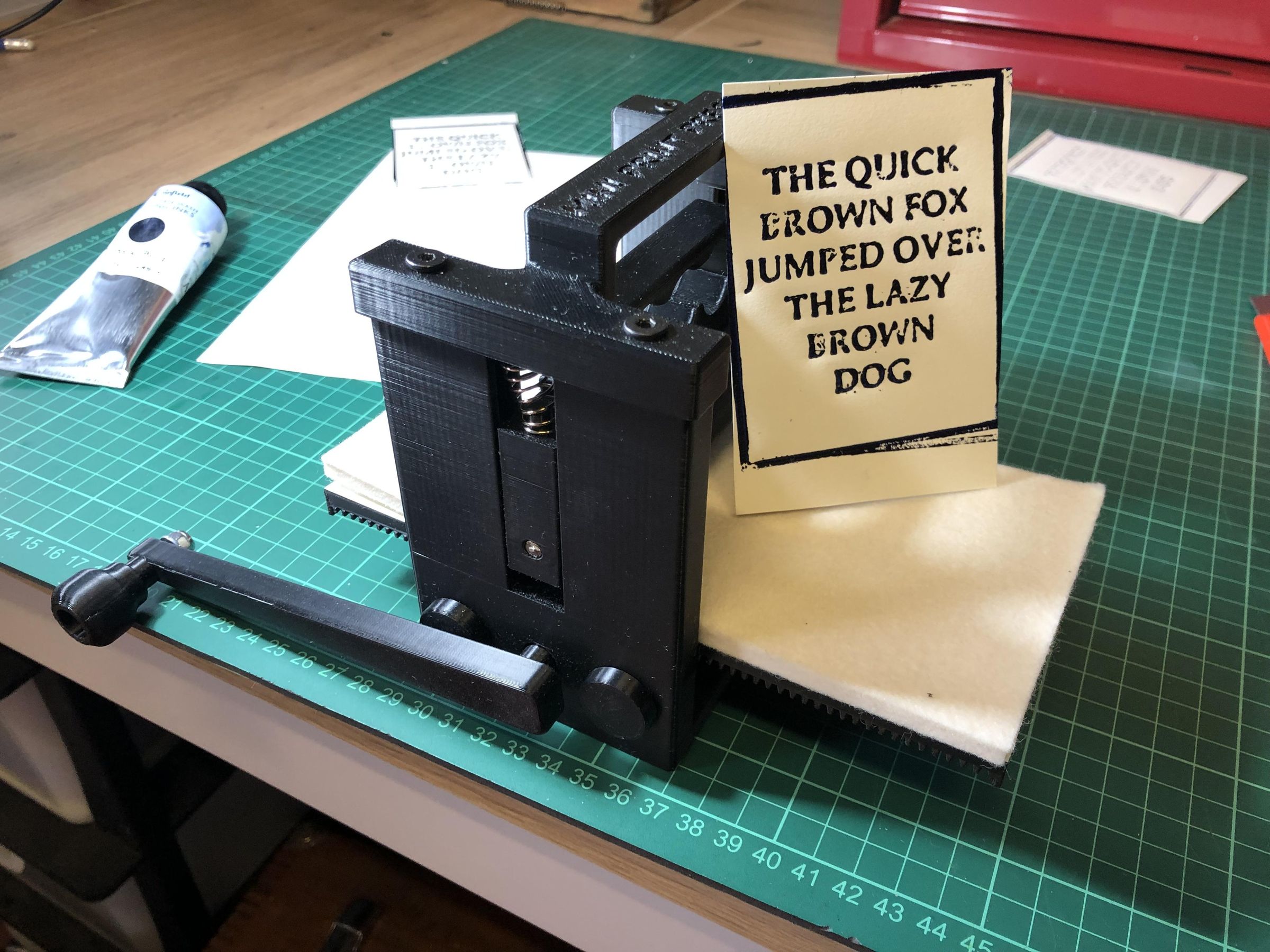 Spring Loaded Mini Relief Print Press. : 8 Steps (with Pictures ...