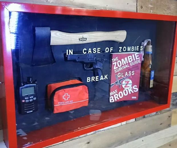 Zombie Survival Print In Case Of Zombies Zombie