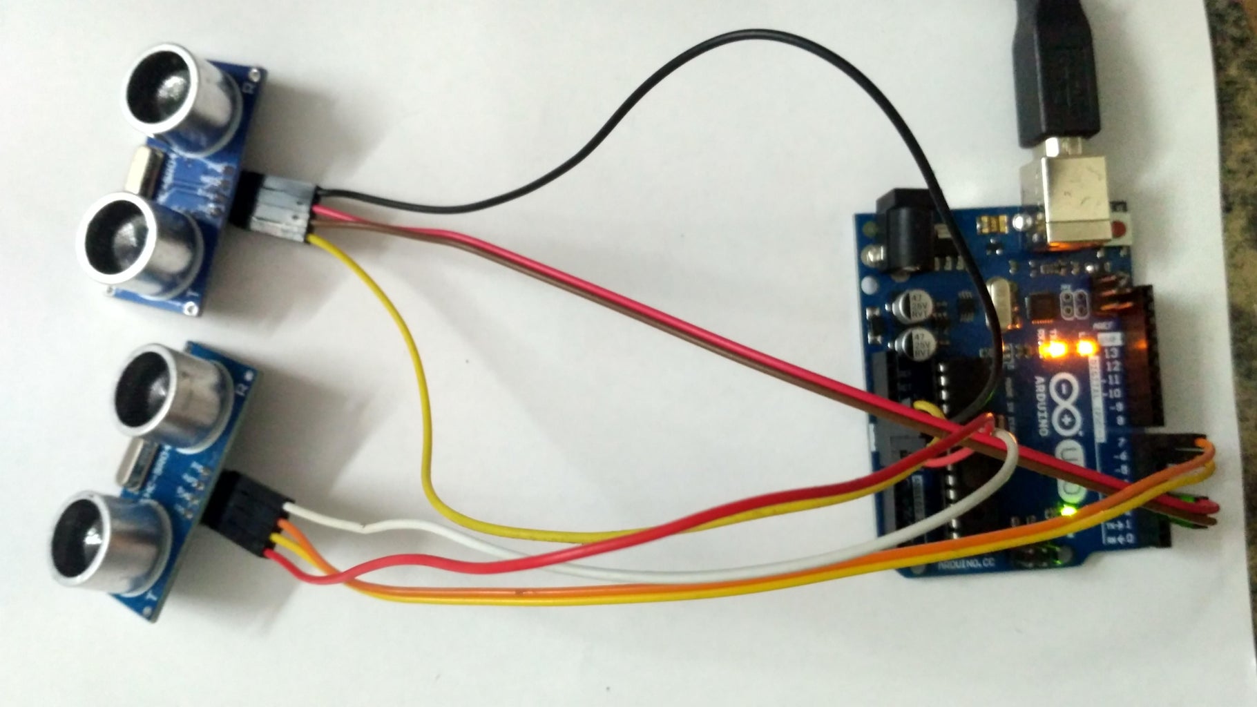 Making Touchpad With Ultrasonic Sensors Arduino Interfaced With 2 Ultrasonic Sensor Laptop 7755