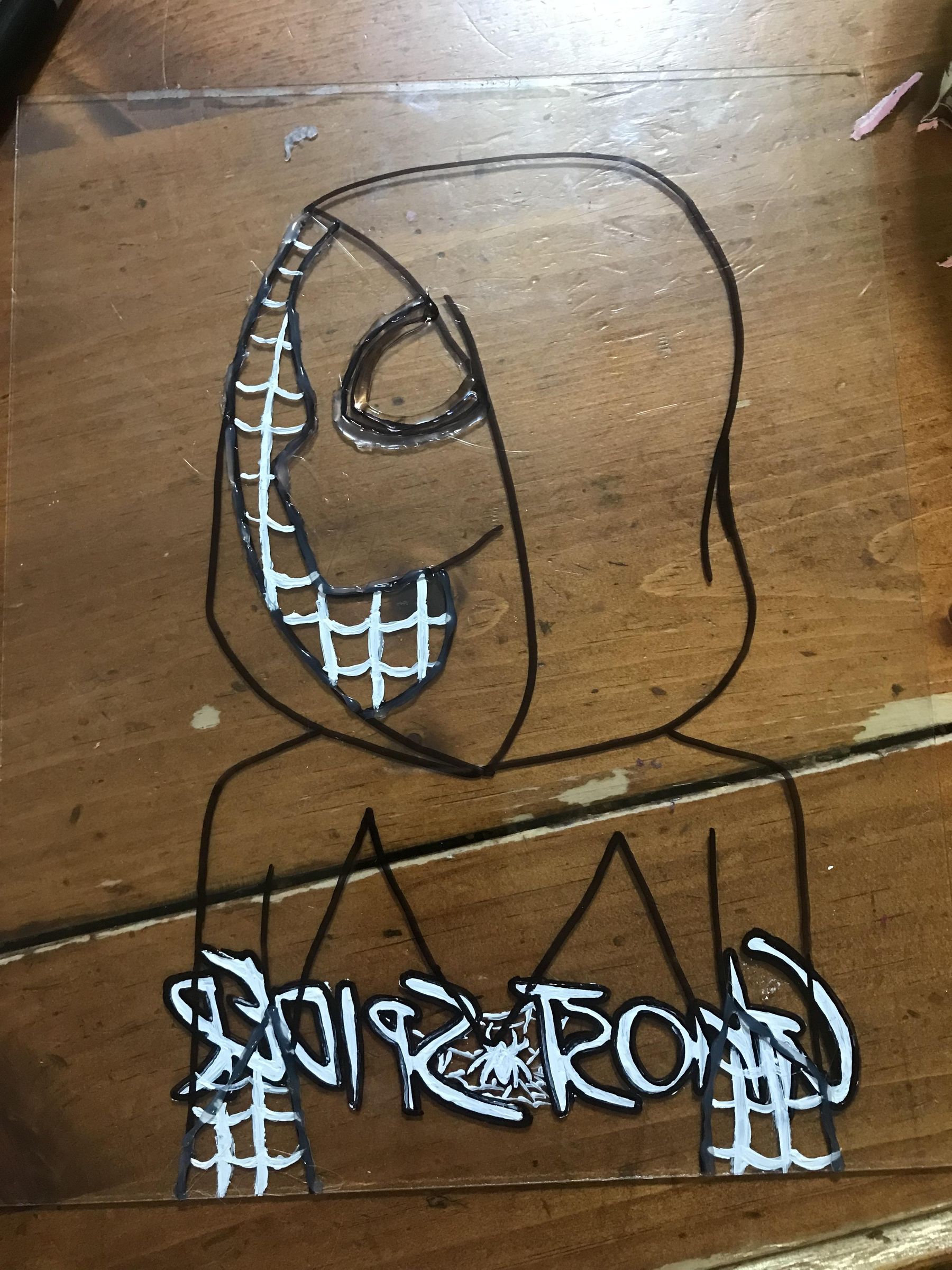 Crayon Ghost Spider Portrait : 8 Steps - Instructables
