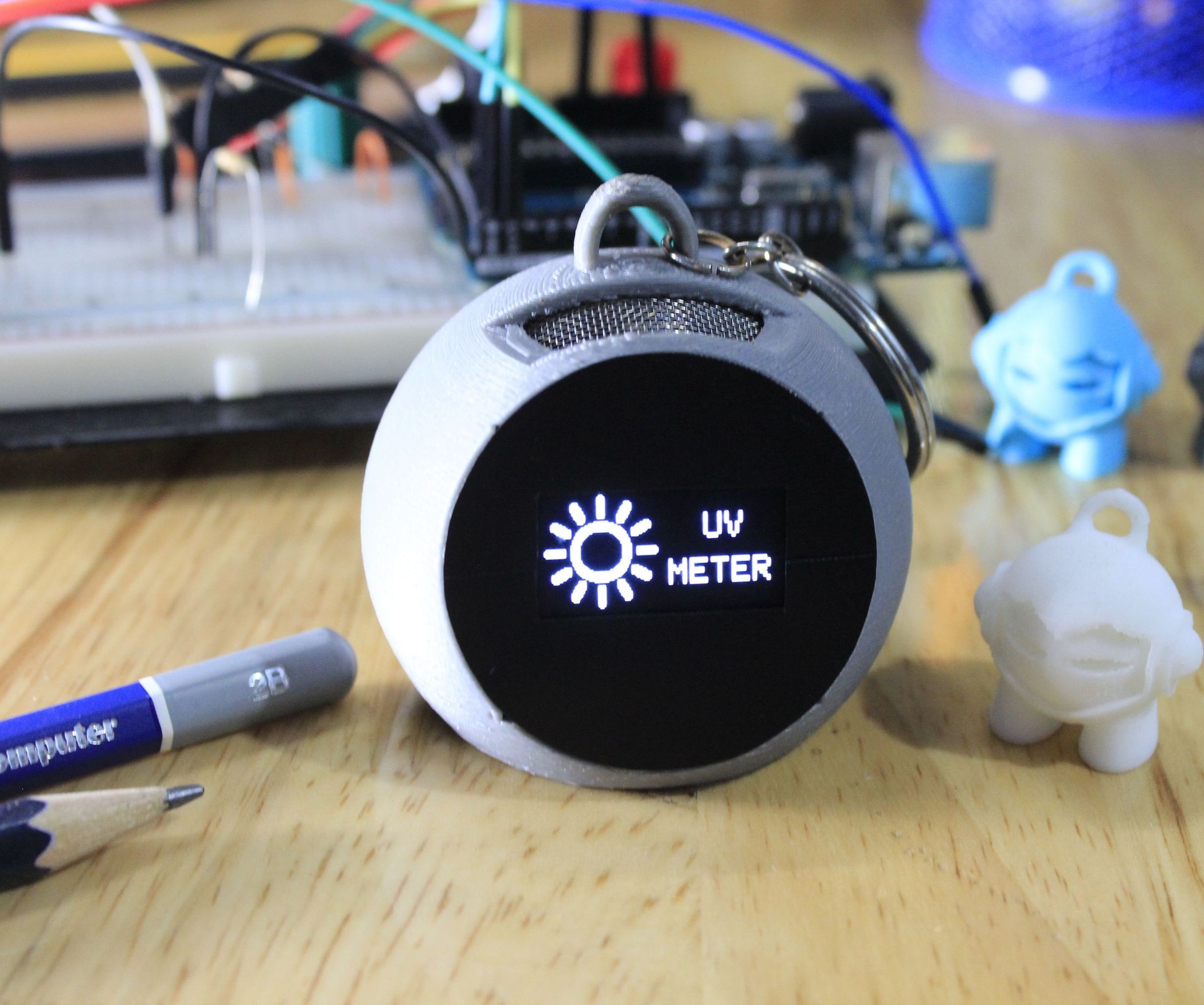 UV Meter & Breathalyzer Keychain - 3D Printed - IoT Blynk : 28 Steps ...