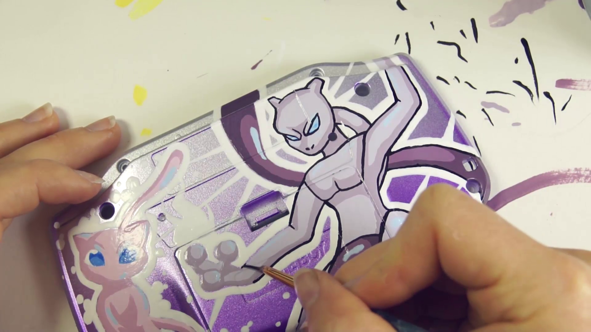 Custom Mewtwo & Mew Game Boy Advance (Spray Paint Mod) : 9 Steps (with ...