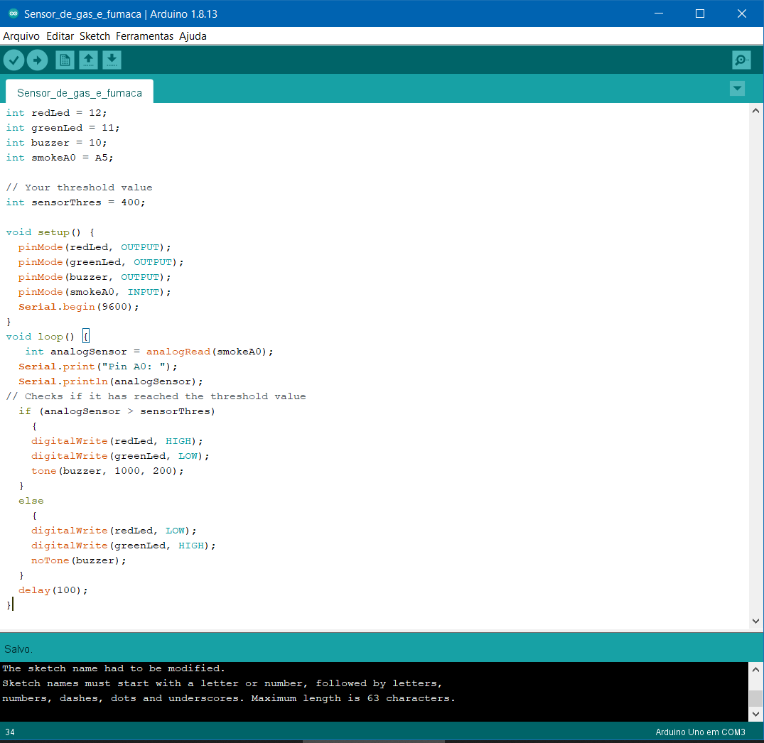 Guia Do Sensor De Gás E Fumaça MQ-2 Com Arduino : 5 Steps - Instructables