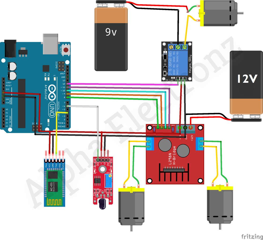 Fire Fighting Robot Using Arduino 4 Steps Instructables