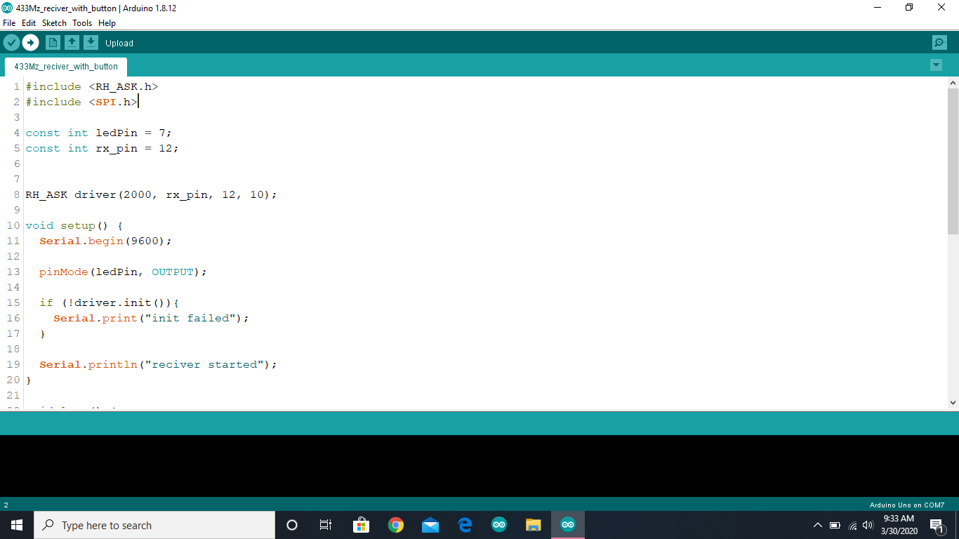 Personal One Way Radio Using Arduino Transmitter and Receiver Modules ...