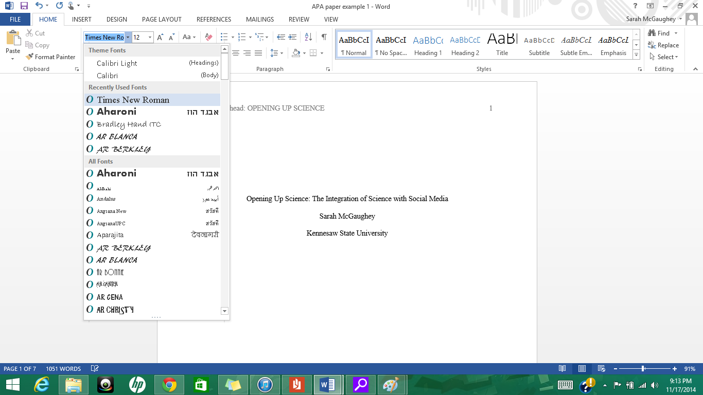 Formatting APA Style in Microsoft Word 2013 : 9 Steps - Instructables