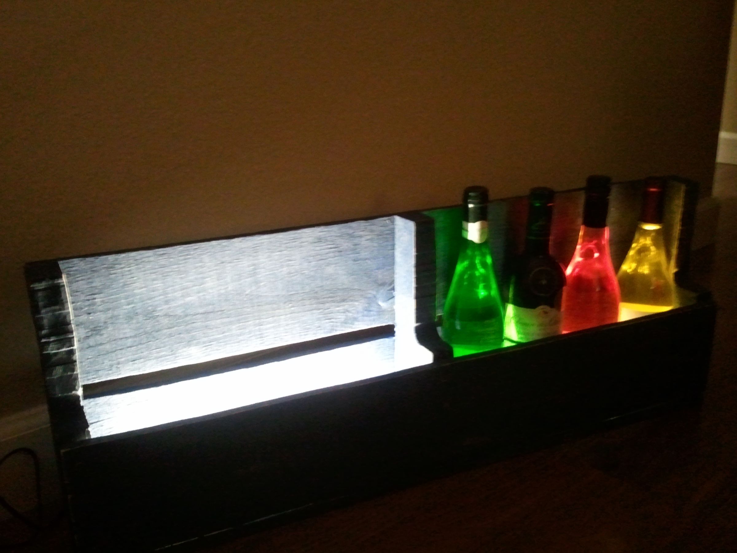 LED Lit Upcycled Wine Rack With Recycled Pallet and Bottles : 6 Steps ...