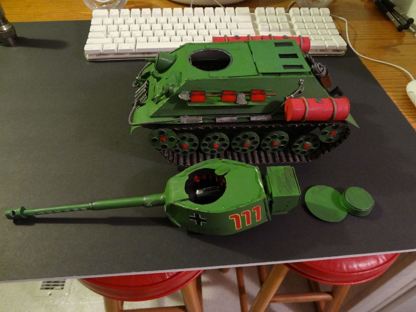 Cardboard Electric T34-88 Tank Model As Seen in World of Tanks Game ...