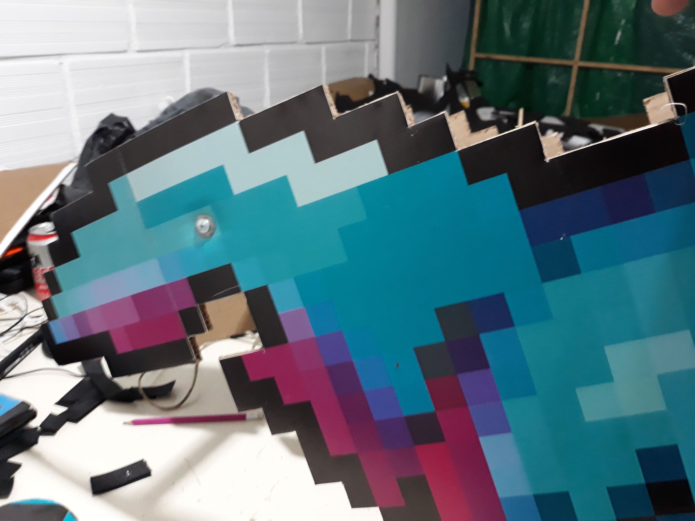How to Make a 8-BIT SHARK BEAST Cardboard Costume : 15 Steps ...