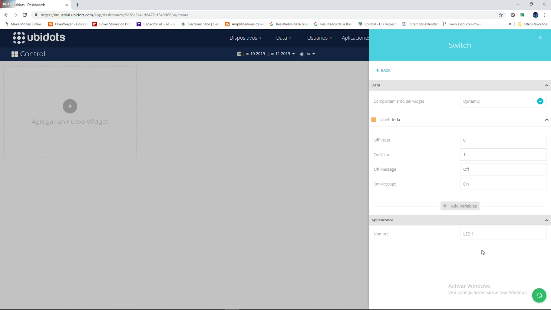 Io Control With Arduino Esp8266 Nodemcu And Ubidots 5 Steps Instructables