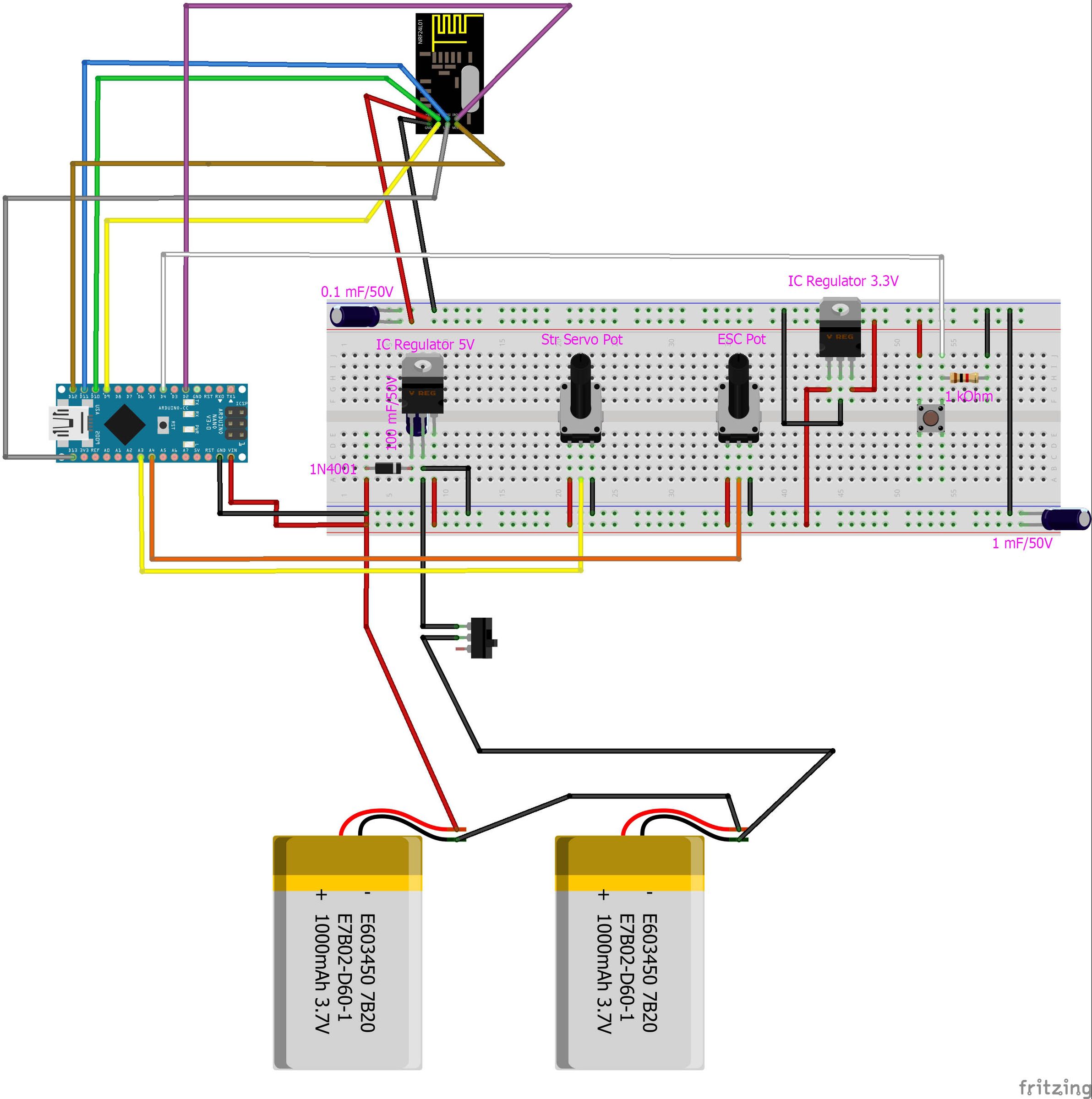 How to Hack RC Car Transmitter Via 2.4 GHz NRF24L01 Arduino Part1 Tx ...