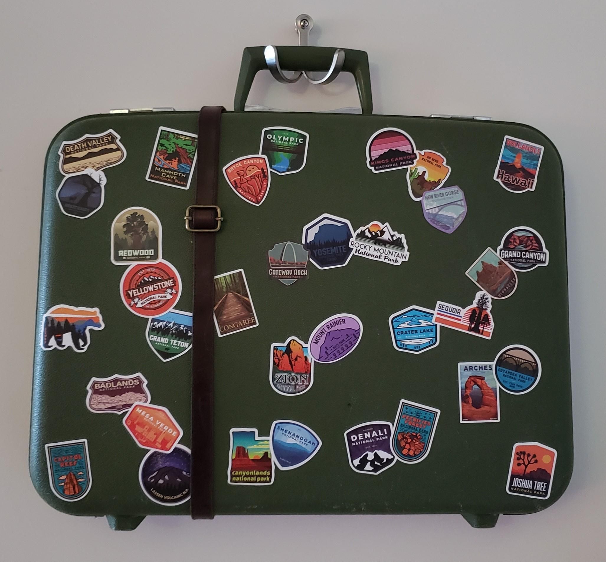Repurposed Vintage Suitcase Art Kits DIY Painted Suitcase My