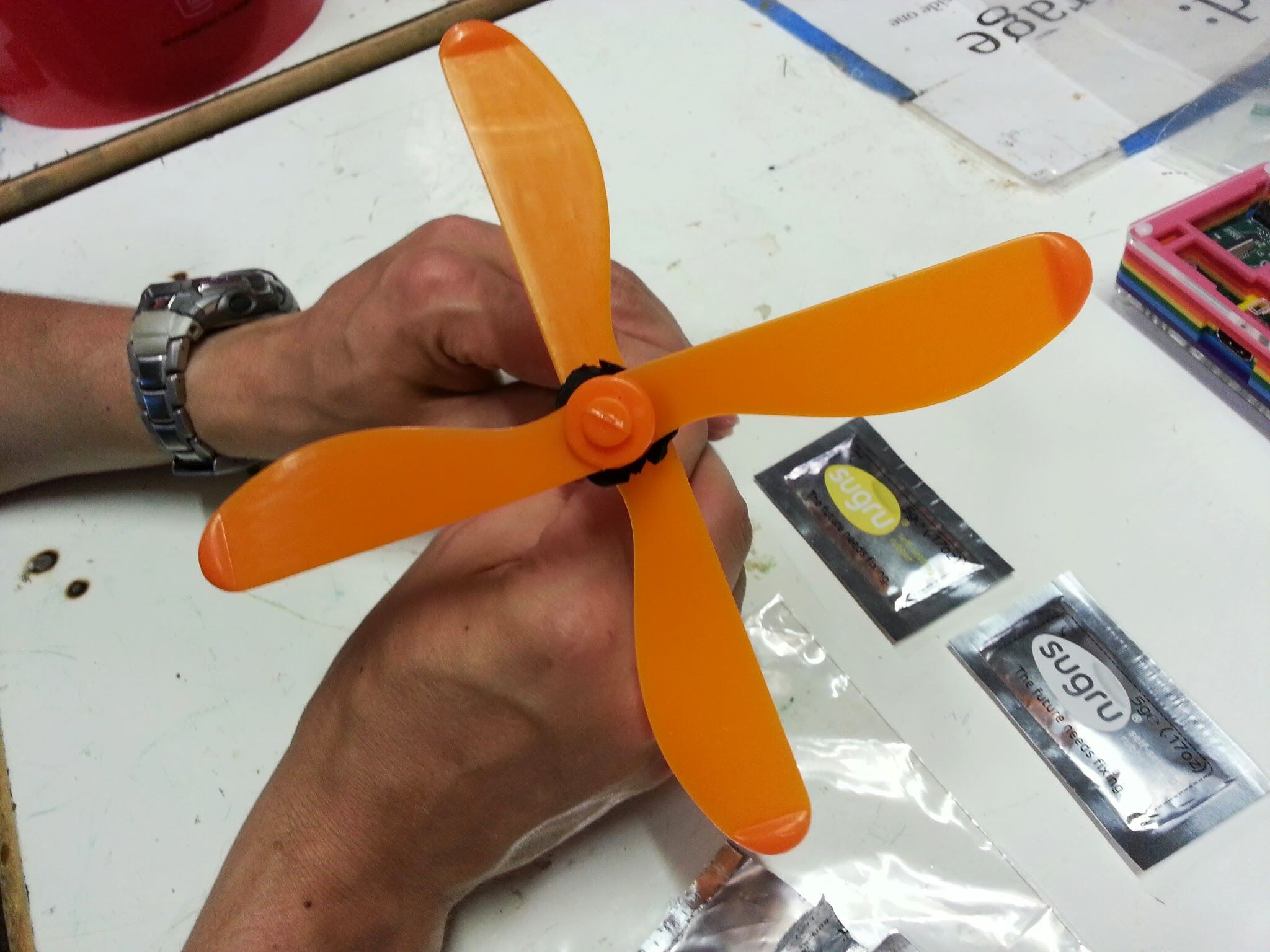 Use Sugru to Upgrade a Hand Copter Toy - Instructables
