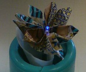Origami Flower With InstaMorph Sepal and LED Stamen : 6 Steps ...