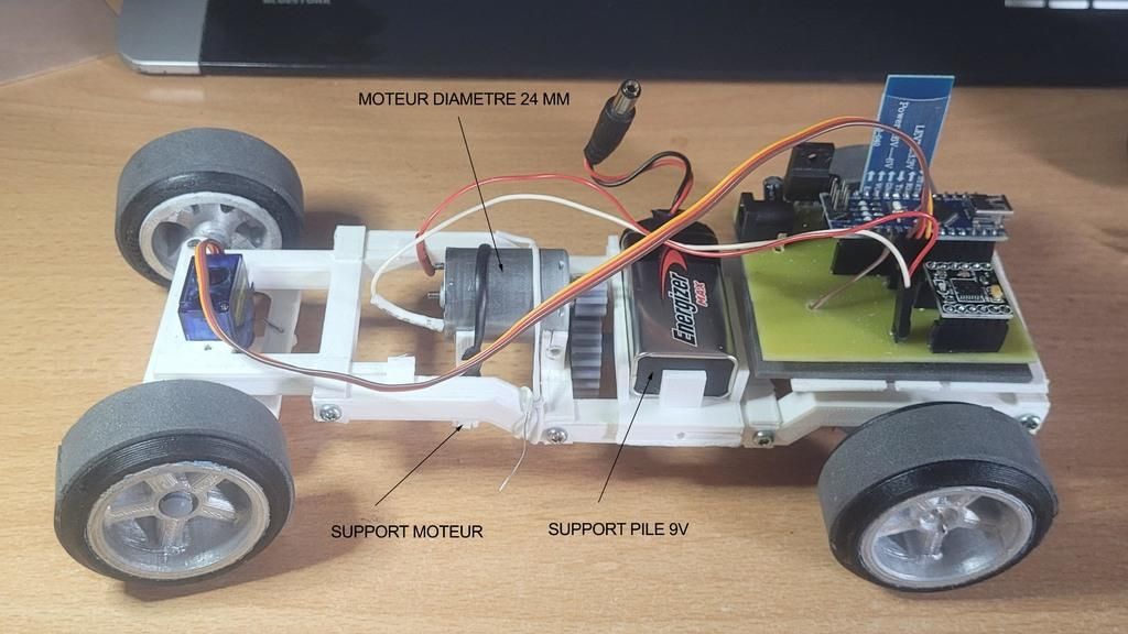 Bluetooth Controlled 3d Printed RC Car With Differential Gear Mechansim ...