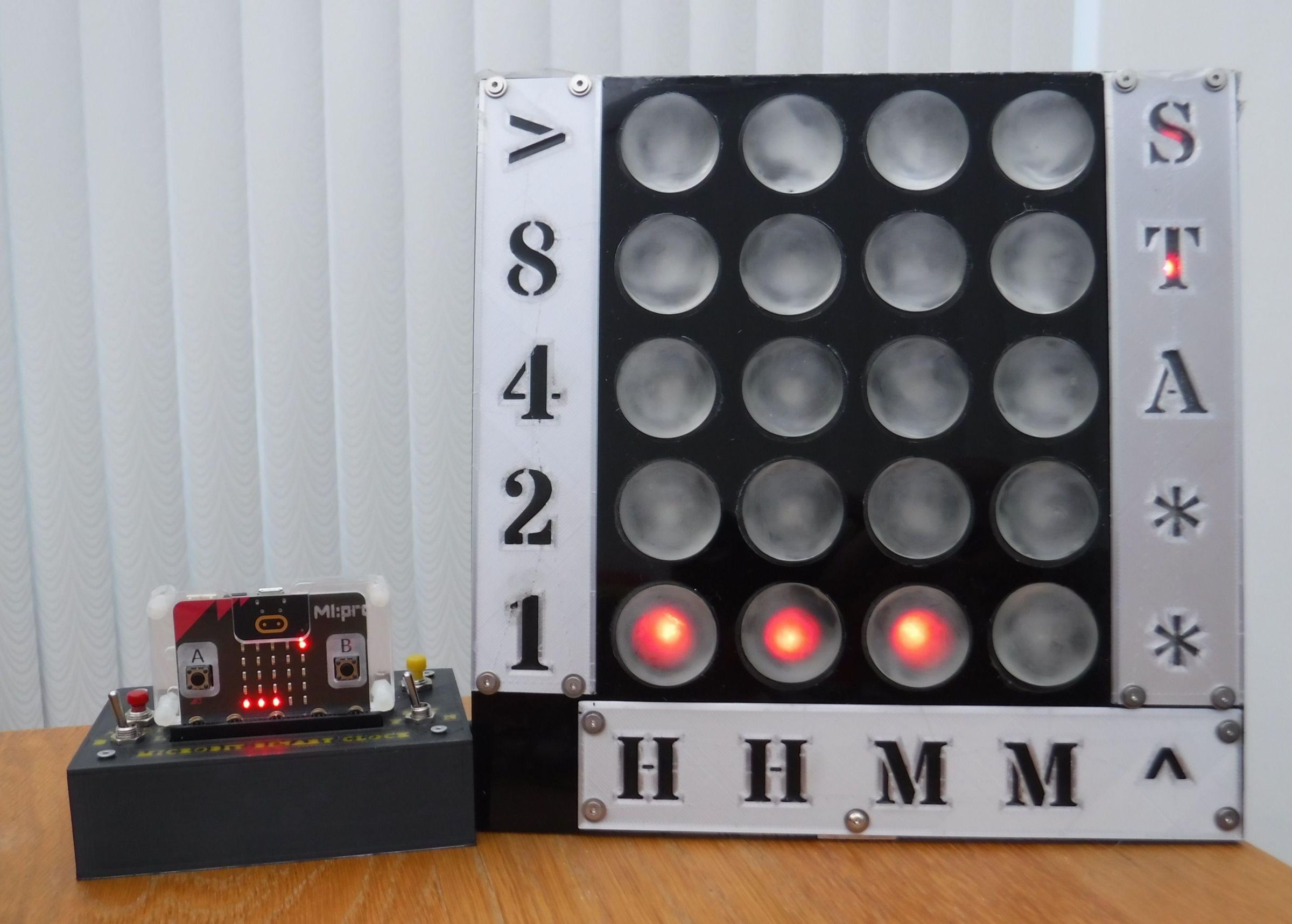 BigBit Binary Clock Display : 9 Steps (with Pictures) - Instructables