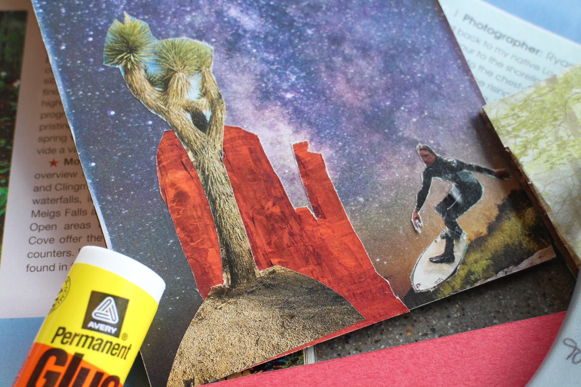 Collage Postcards Using Glue Sticks : 5 Steps (with Pictures ...
