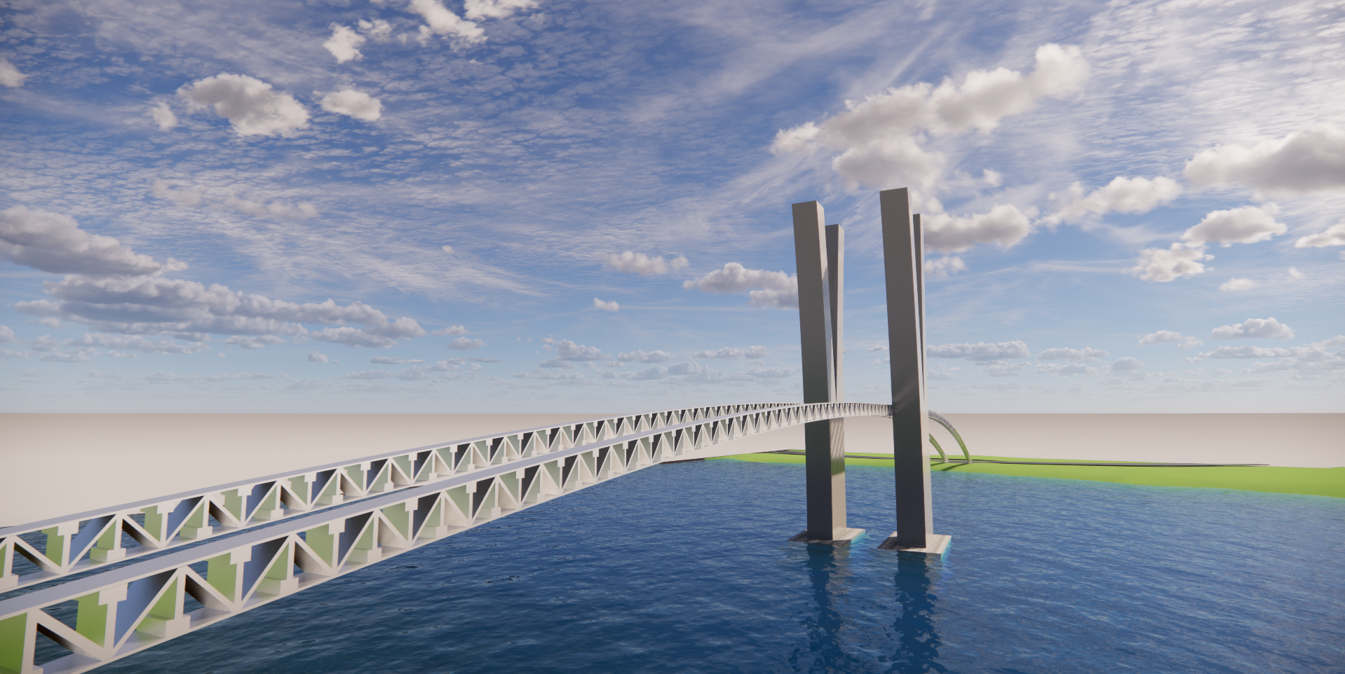 The Victory Bridge (Suspension Pedestrian Bridge Made in Revit) : 8 ...