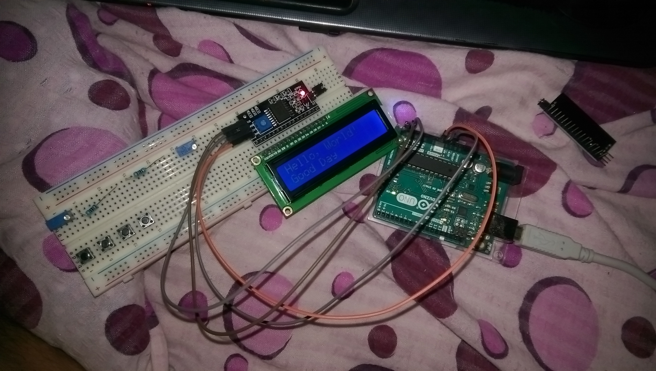 How to Use Arduino I2C Serial LCD 16x2 (Yellow Backlight) : 6 Steps ...