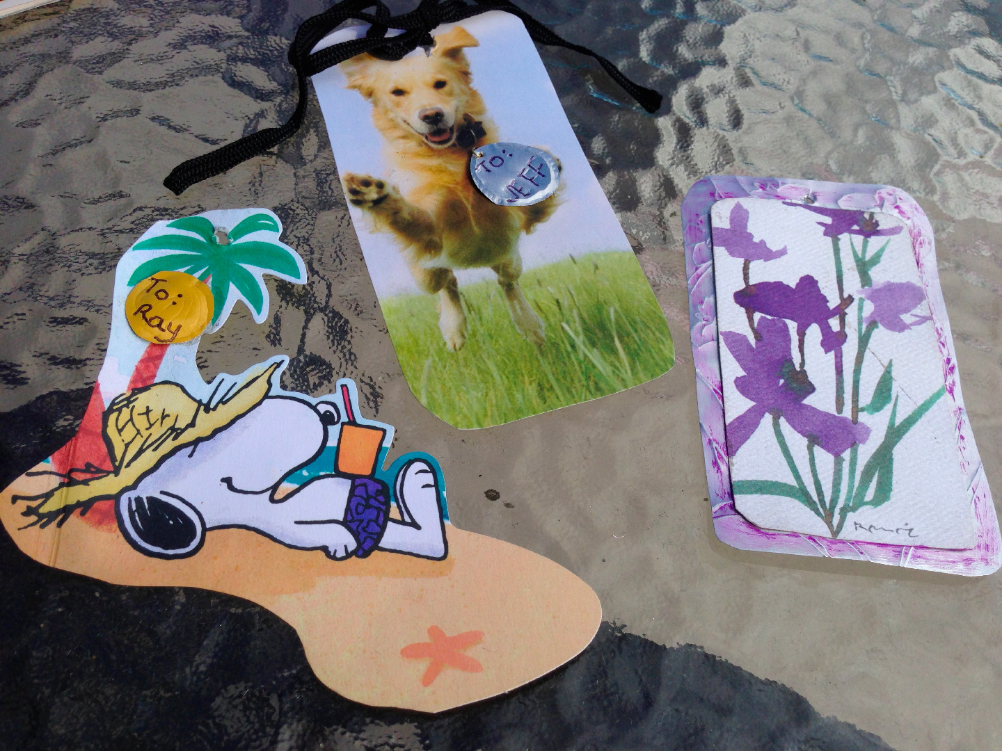 Embossed Gift Tags From Recycled Cards and Drink Cans : 5 Steps ...