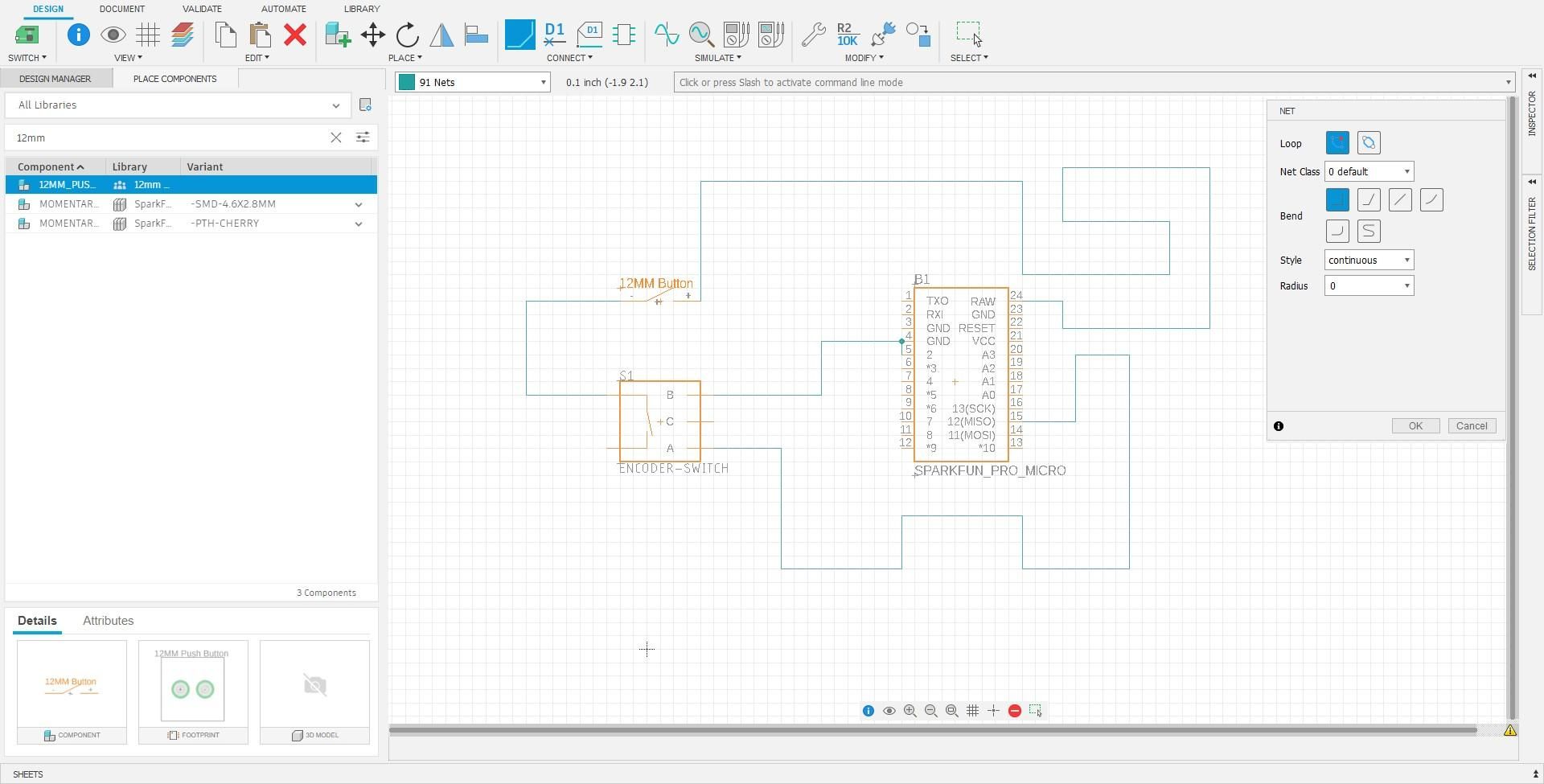 How to Design a Button Box Housing With Schematic and PCB : 7 Steps ...