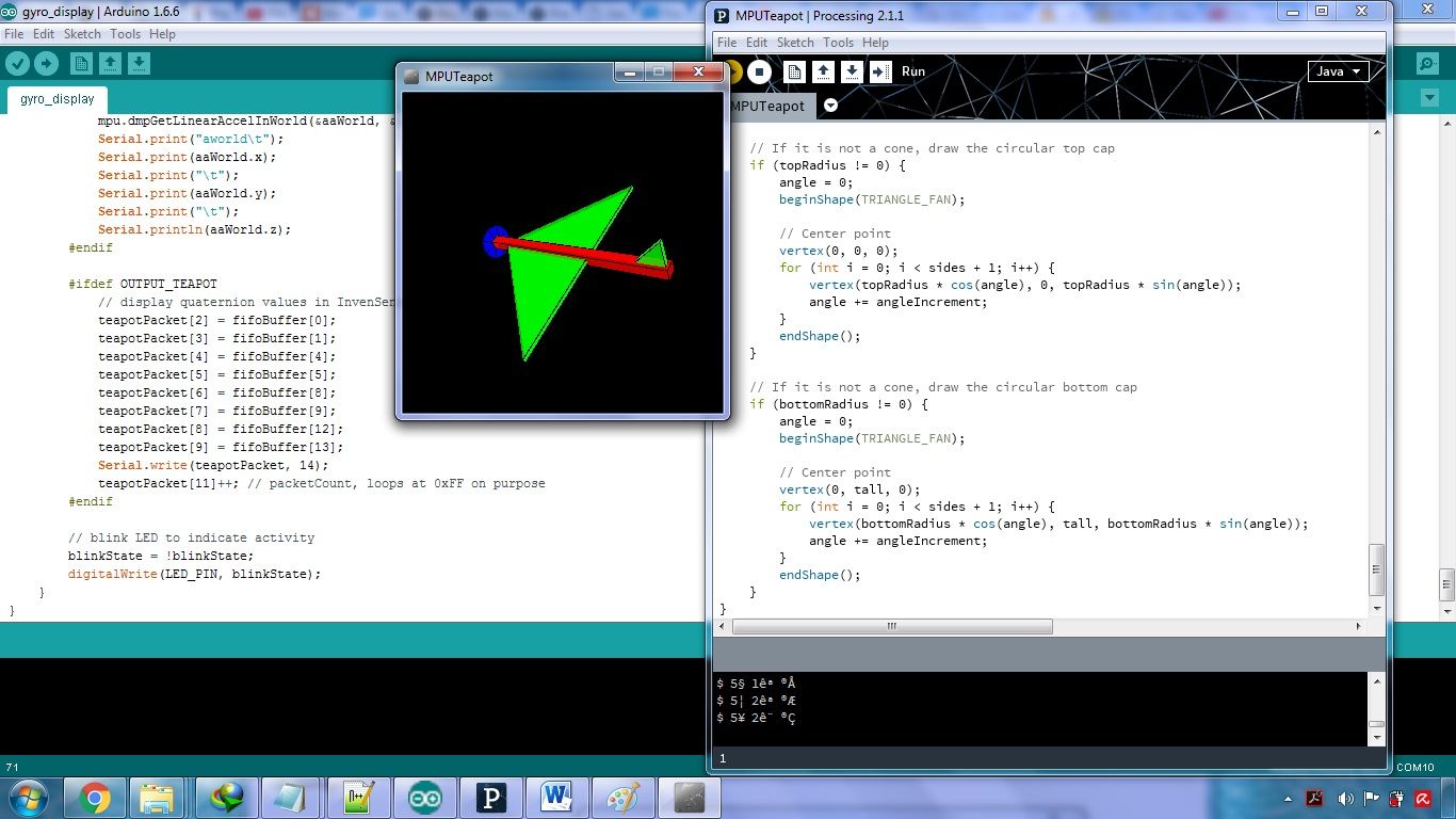 MPU6050: Arduino 6 Axis Accelerometer + Gyro - GY 521 Test & 3D ...