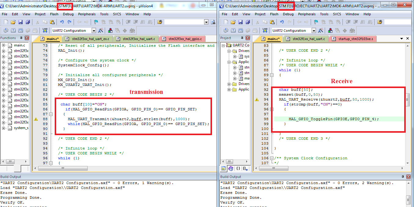 STM32F103 USART Transmission (using Keil and STMCubeMX) : 3 Steps ...